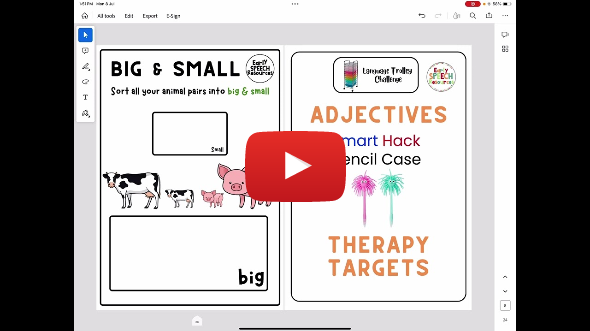 Language Trolley Challenge – Adjectives – Early Speech Resources